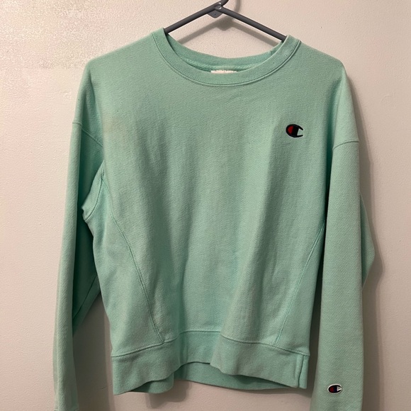 Tops | Championship Mint Green Reverse Weave Crewneck | Poshmark